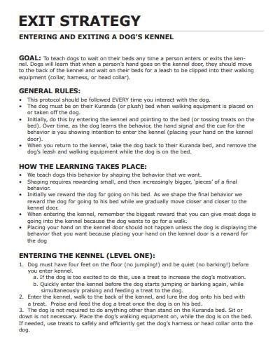 Free 10 Exit Strategy Samples In Pdf