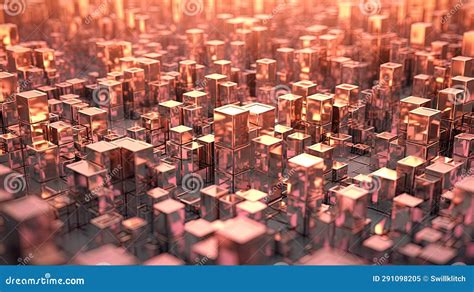 Abstract Background With Structure Of Cubes Colorful Cubes Texture For Technology Backdrop