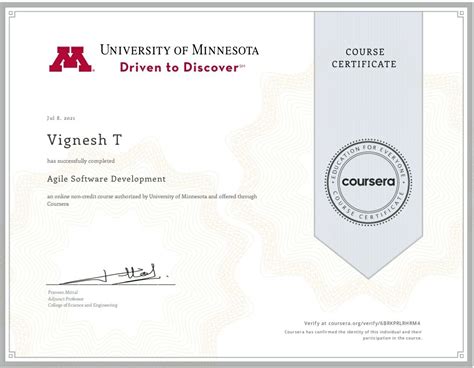 Vignesh T On Linkedin Lifeatcapgemini Agile Coursera Softwaredevelopment Learning