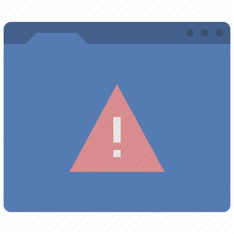 Untrusted Website Certificate Warning Error Alert Browser Icon