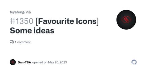 Favourite Icons Some Ideas · Issue 1350 · Tuyafengvia · Github