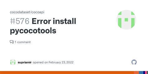 Error Install Pycocotools Issue Cocodataset Cocoapi GitHub