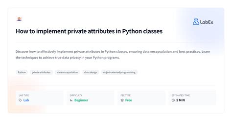 How To Implement Private Attributes In Python Classes Labex