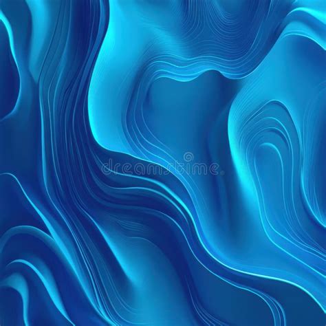 Abstract Blue Waves Flowing Lines Dynamic Curves Serene Design Modern Art Concept Stock