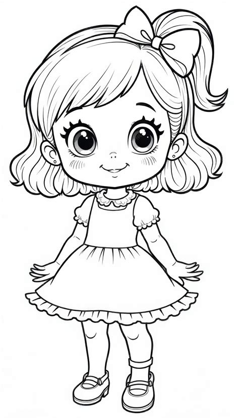 Printable Cartoon Girl Coloring Pages For Creative Fun