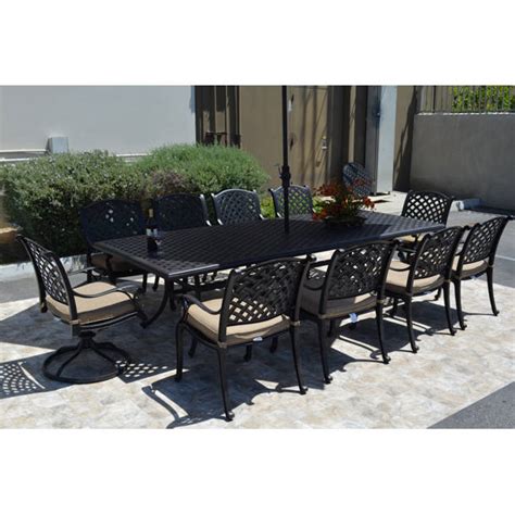 Darby Home Co Middleburgh Rectangular 10 Person Outdoor Dining Set