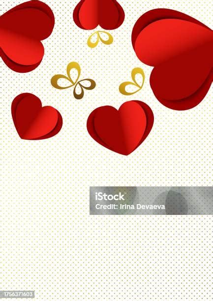 하트가 있는 카드 흰색 배경에 종이 비행 요소 행복한 여성 어머니 발렌타인 데이 생일 인사말 카드 디자인을 위한 하트 모양의 사랑 상징 벡터 개념에 대한 스톡 벡터 아트 및