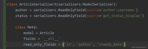 4、drf实战总结：序列化器 serializer 、数据验证、重写序列化器方法详解（附源码） drf serialization csdn博客