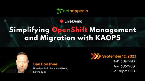 Kaops By Nethopper On Linkedin Openshift Migrate Kubernetes