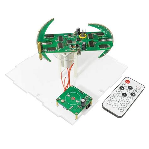 Dual Spherical Rotating Led Kit Color Clock Display Remote Control Microcontroller Diy