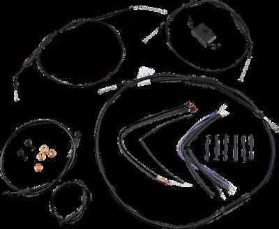 Burly 16in Extended Blk Vinyl Ape Hanger Control Kit W Abs Forty Eight