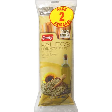 Breadsticks With Sunflower Seeds 2 Pack Bags 50 G · Quely · Supermercado El Corte Inglés