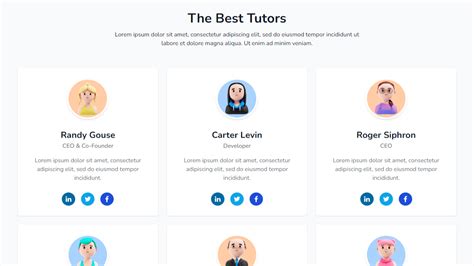 Techpeople Team Cards Tailwind Css 3 Html Template By Techzaa Codecanyon