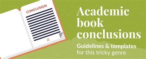 Academic Book Conclusions Advice And Concrete Templates To Try