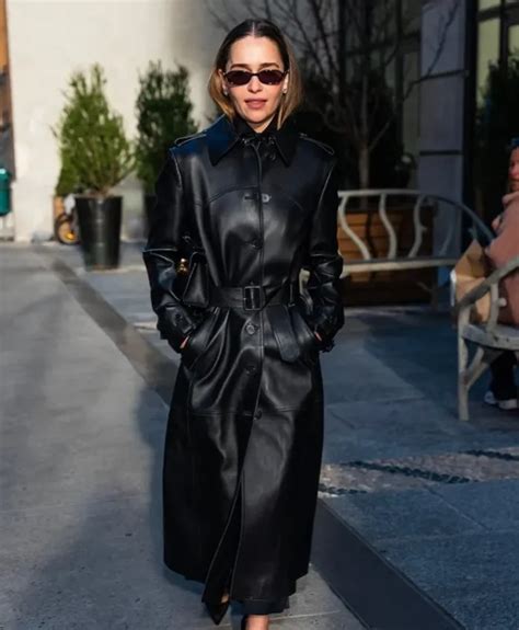 Nyc 2026 Emilia Clarke Leather Coat William Jacket