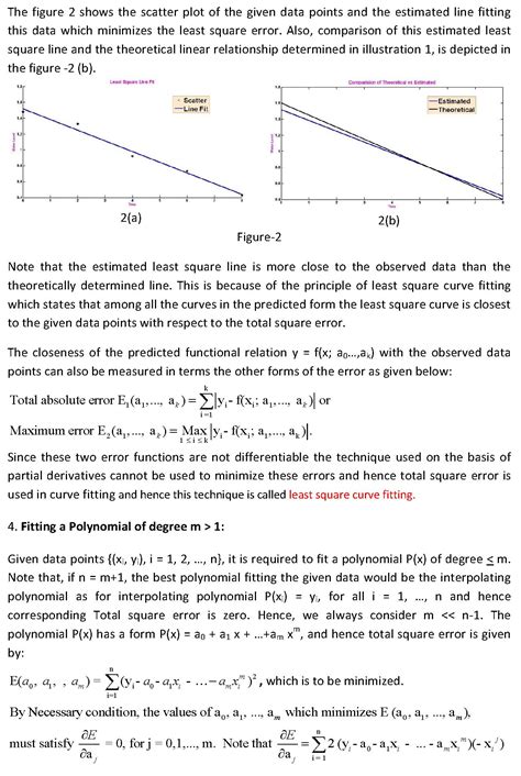 Polynomial Curve Fitting Numerical Methods