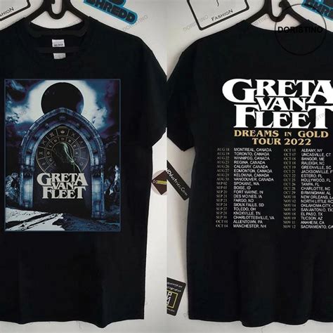 New Greta Van Fleet Dreams In Gold Tour 2022 Greta Shirts