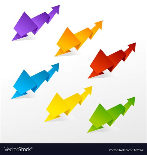 Set Of Colorful Arrow Royalty Free Vector Image