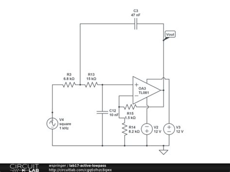 Lab17 Active Lowpass CircuitLab