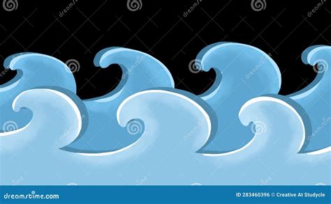 cartoon ocean wave animation stock footage video of beach blue 283460396
