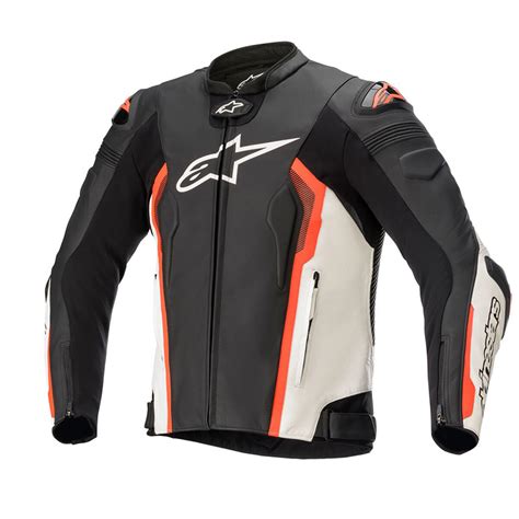Alpinestars Missile V2 Leather Jacket Red White Motostorm En