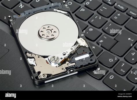 Hard Disc Drive Keyboard Of Laptop Stock Photo Alamy