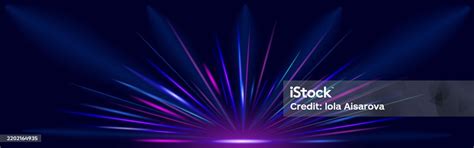 현대 추상적 인 고속 동작 검은색 배경에 모션 블러 효과가 있는 움직임의 역동적인 빛 궤적 배너 또는 포스터 디자인을 위한 미래 지향적이고 기술적인 패턴 0명에 대한 스톡