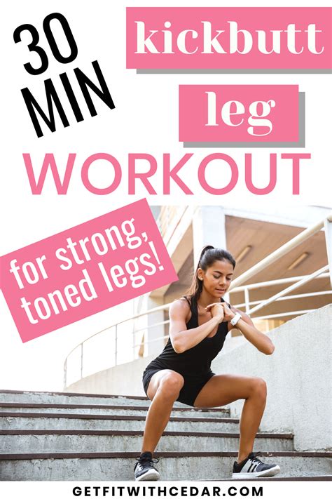 30 Minute Leg Workout For Strong Toned Legs Leg Workout Dumbbell Leg Workout Workout