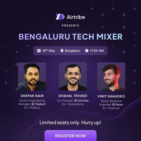 dhaval trivedi on linkedin i am hosting a tech mixer in bangalore