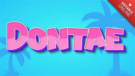 Dontae Summer Text Effect Generator