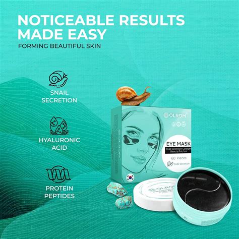 Olrom Korean Skin Care Depuffing Eye Patches 60 Pack Hydrating Under