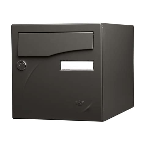 Boite Aux Lettres Préface 2 Portes Gris Terre Dombre Ral 7022 Satiné