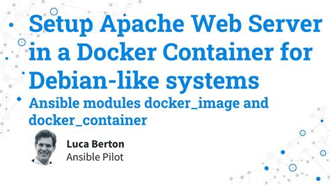 Setup Apache Web Server In A Docker Container For Debian Like Systems