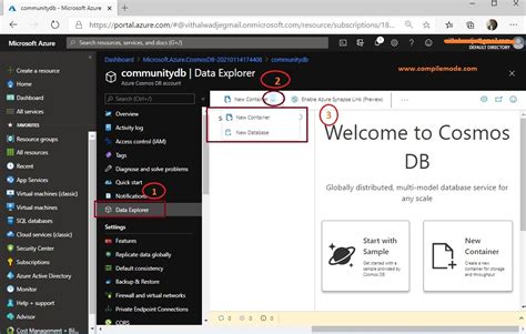Creating Azure Cosmos Db Using Azure Portal