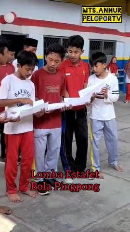 Lomba Estafet Bola Pingpong 150824 Mts Annur Pelopor Youtube