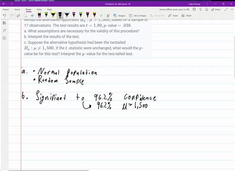 solved a test of the null hypothesis h 0 μ μ0 gives test statistic z