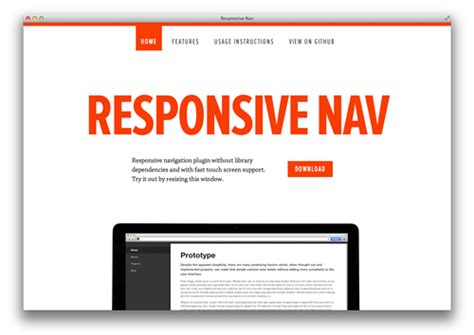 Responsive Nav A Simple Javascript Plugin For Responsive Navigation
