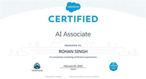Salesforcecertified Ai Artificialintelligence Continuouslearning… Rohan Singh