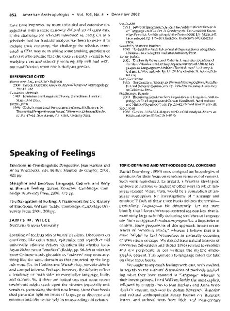 Pdf Speaking Of Feelingsemotions In Crosslinguistic Perspectivemetaphor And Emotion