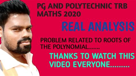 pg and polytechnic trb maths 2020 real analysis youtube