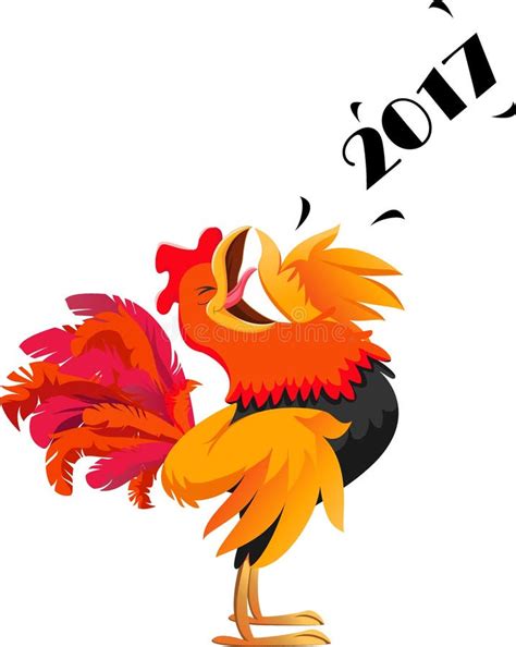 Rooster Crowing Cartoon
