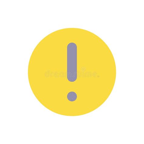 Circular Shaped Exclamation Mark Flat Color Ui Icon Stock Vector Illustration Of Error
