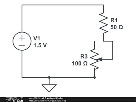 Lab 3 Voltage Divider CircuitLab