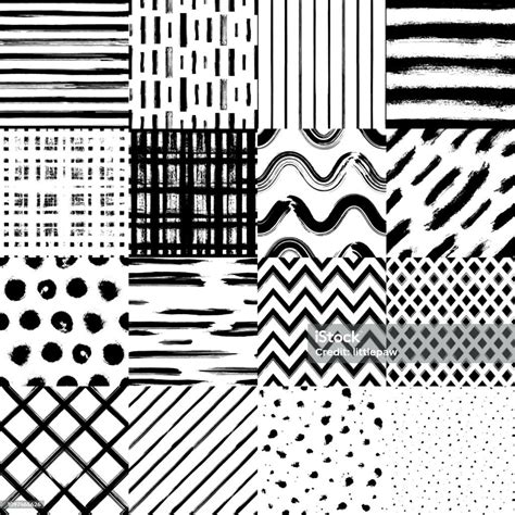 손으로 그린 그런 지 완벽 한 패턴의 집합입니다 웹 페이지 배경 벡터 일러스트 레이 션 포장 직물 배경 화면에 대 한 텍스처 0명에 대한 스톡 벡터 아트 및 기타 이미지