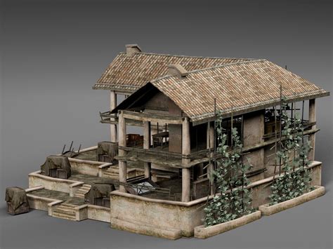 Abandoned House Games Model Turbosquid 1246878