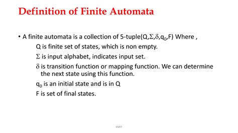 Introduction To Finite Automata Pptx