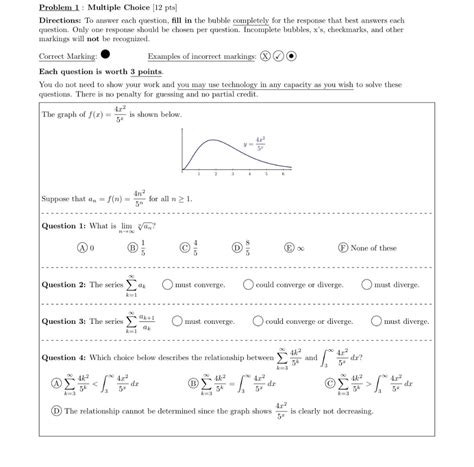 Solved Problem 1 Multiple Choice 12 Pts Directions To Chegg Com