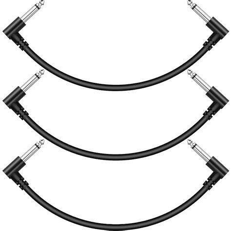 3 Pack 12 Inch Guitar Patch Cables Black Guitar Pedal Cable Reverb