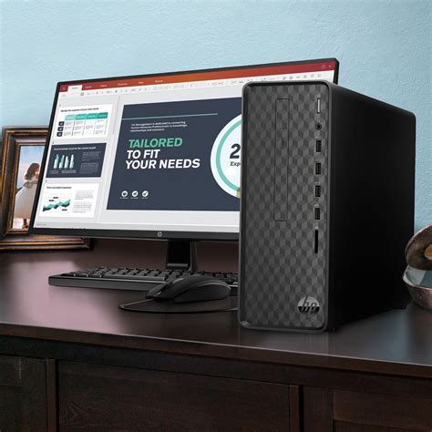 HP Slim Desktop PC Bundle 23 8 Screen Intel Core I3 8GB Memory 256GB Solid State Drive