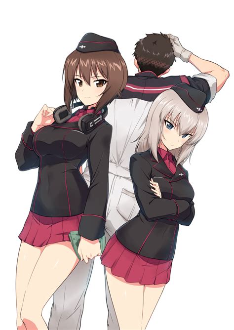 Nishizumi Maho And Itsumi Erika Original And More Drawn By Halcon And Yamoge Danbooru
